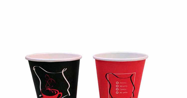ΠΟΤΗΡΙ ΧΑΡΤΙΝΟ 4oz ΚΟΚΚΙΝΟ-ΜΑΥΡΟ ΣΕΤ 50 ΤΕΜΑΧΙΩΝ