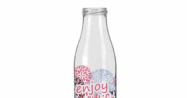 ΜΠΟΥΚΑΛΙ ΓΥΑΛΙΝΟ ΣΤΡΟΓΓΥΛΟ 1lt (ΓΑΛΑΚΤΟΣ) ENJOY THE LIFE