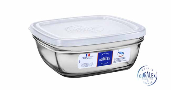 ΦΑΓΗΤΟΔΟΧΕΙΟ GREY ΤΕΤΡΑΓΩΝΟ ΥΨΗΛΗΣ ΑΝΤΟΧΗΣ 17cm x 17cm, 1150ml