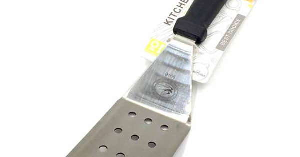 ΣΠΑΤΟΥΛΑ ΜΕ ΤΡΥΠΕΣ INOX ΜΕ ΠΛΑΣΤΙΚΗ ΛΑΒΗ