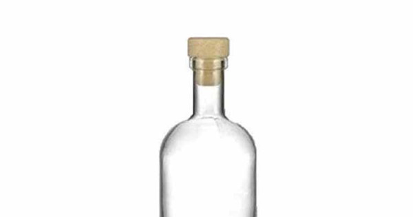 ΜΠΟΥΚΑΛΙ ΓΥΑΛΙΝΟ ΣΤΡΟΓΓΥΛΟ 500ml ΜΕ ΦΕΛΛΟ