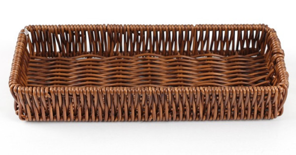 ΚΑΛΑΘΙ ΟΡΘΟΓΩΝΙΟ ΕΝΙΣΧΥΜΕΝΟ RATTAN 27cm Χ 12cm Χ 4cm
